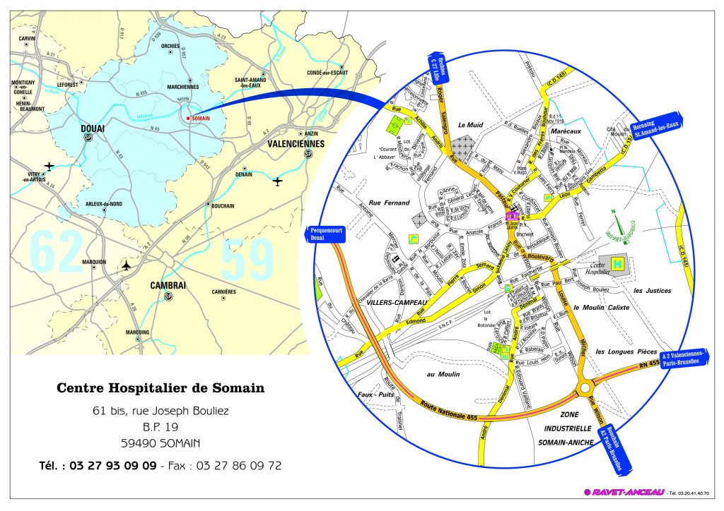 Accès et contact « CH Somain